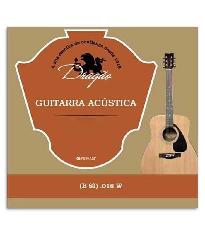 Dragão 813 Viola Superior Bass Steel 018 2nd B Button | String